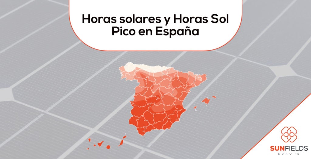 Horas solares y "Horas Sol Pico" en España | SunFields
